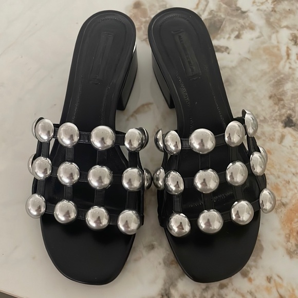 Alexander Wang | Shoes | Alexander Wang Slides With Disc Signature ...